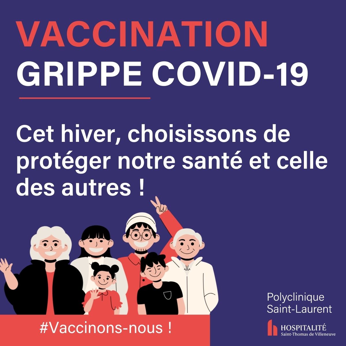 Campagne de vaccination contre la grippe et le Covid-19 - Polyclinique Saint-Laurent